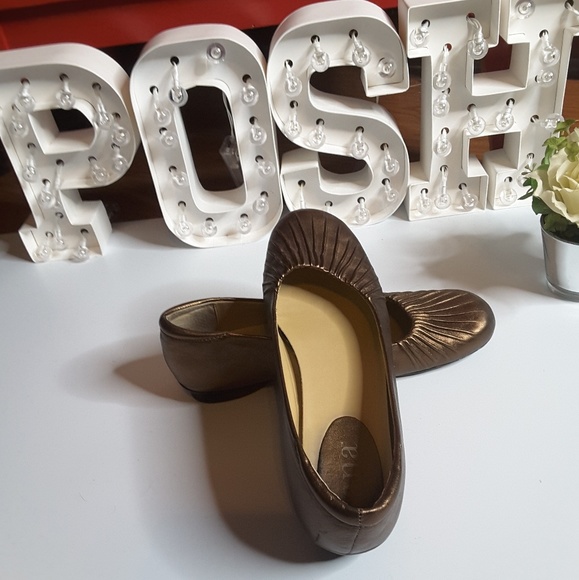 a.n.a | Shoes | Ana Bronze Metallic Ballet Flat Loafers | Poshmark
